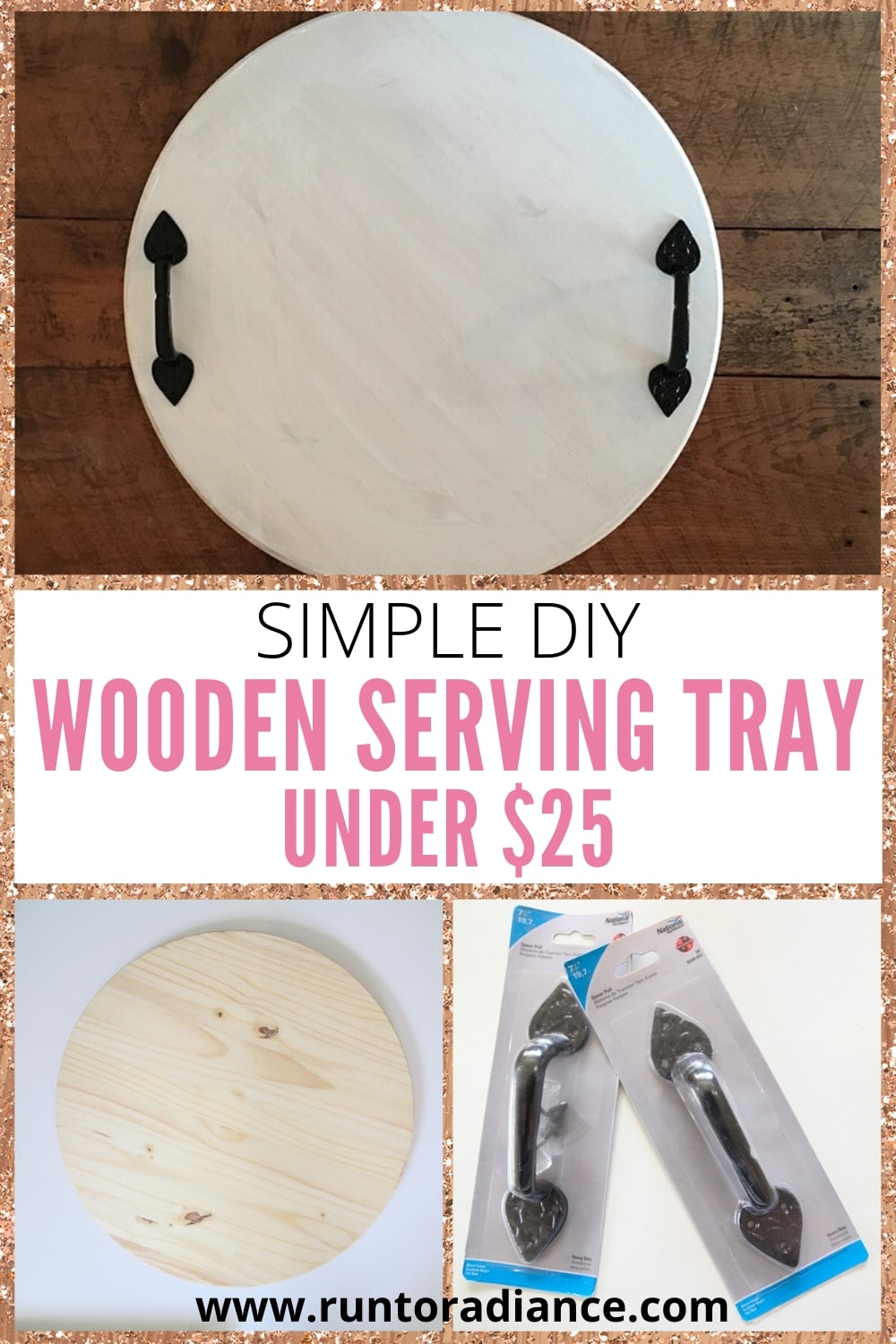 DIY Wooden Serving Tray - Run To Radiance