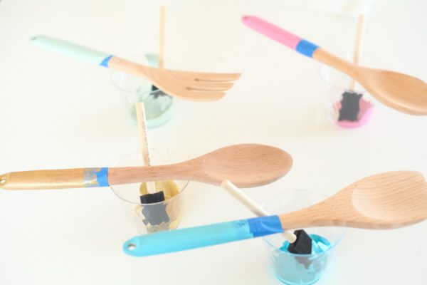 Color Blocking Craft Idea - Painting Utensils - Run To Radiance