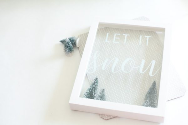Let it Snow: DIY Christmas Shadow Box - Run To Radiance