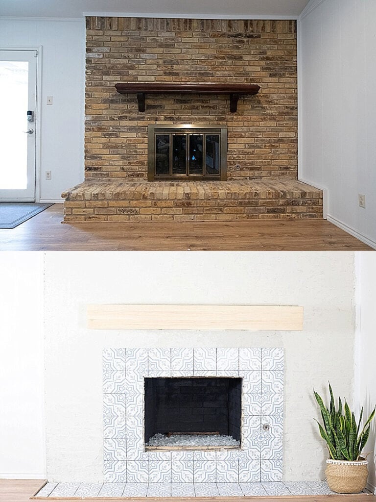 DIY Fireplace Makeover with Venetian Plaster - With Video - Run To Radiance
