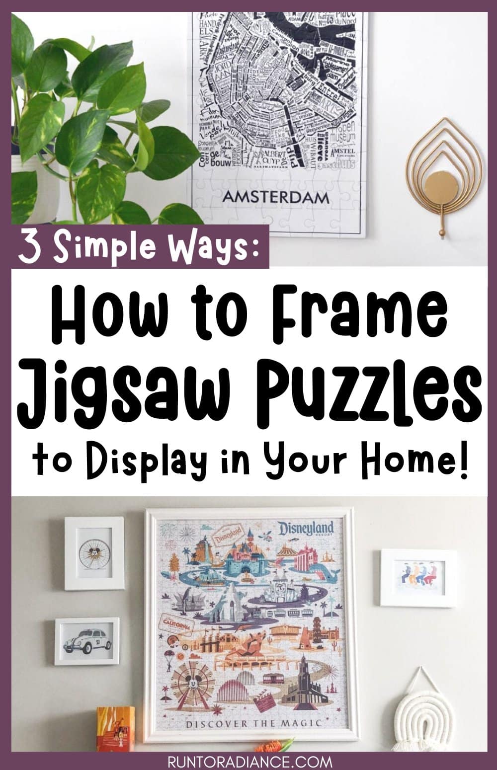 How To Frame A Puzzle & Cute Framed Puzzle Ideas - Run To Radiance