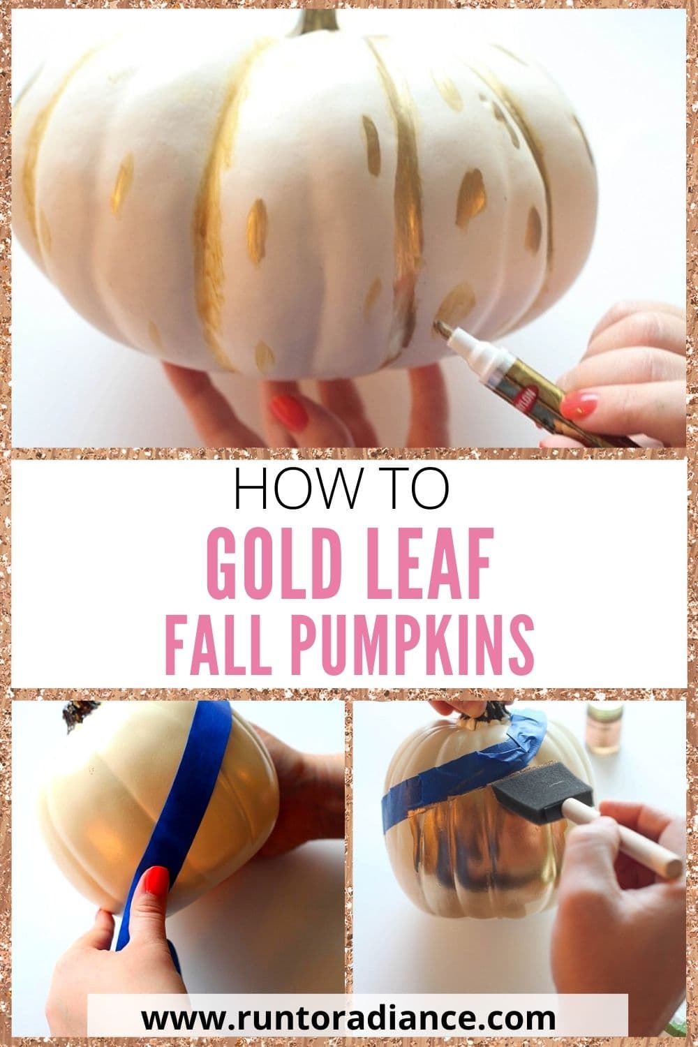 Gold Painted Pumpkins - How To Make Gold Leaf Pumpkins