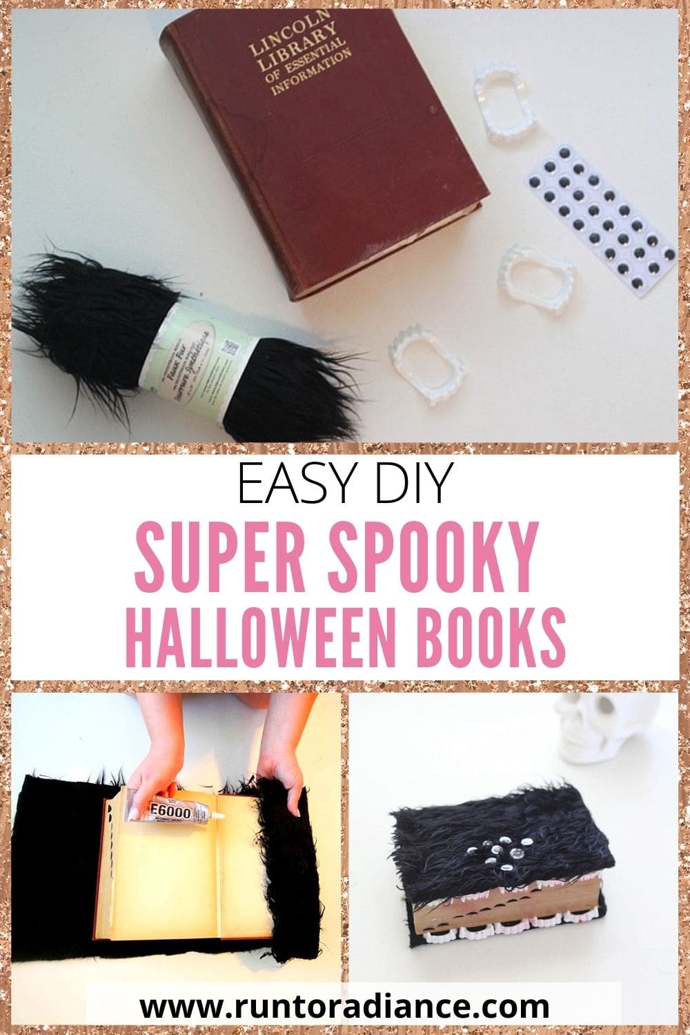 DIY Spooky Halloween Decorations With Books - Run To Radiance