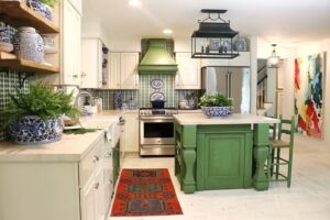 Green Two-Tone Kitchen Cabinets: The Future is Green! - Run To Radiance