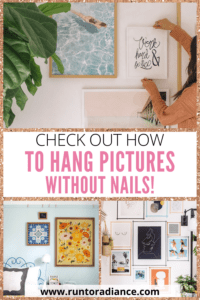 How to Hang a Picture Without Nails - Run To Radiance