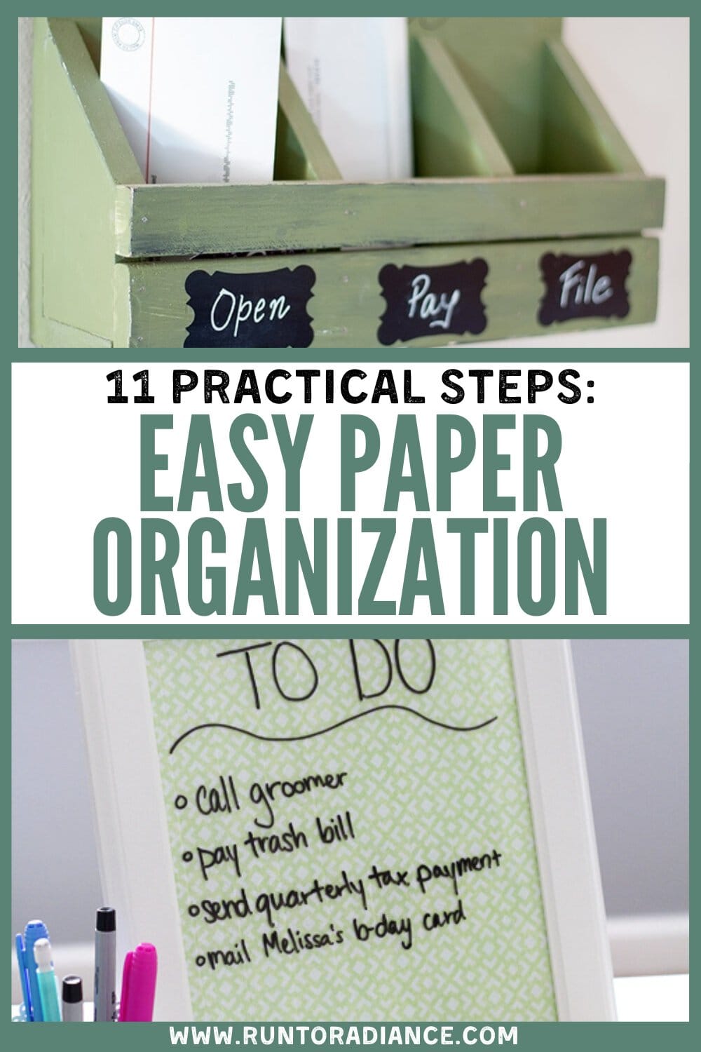 Organizing Paper Clutter: 11 Tips to Cut the Clutter! - Run To Radiance