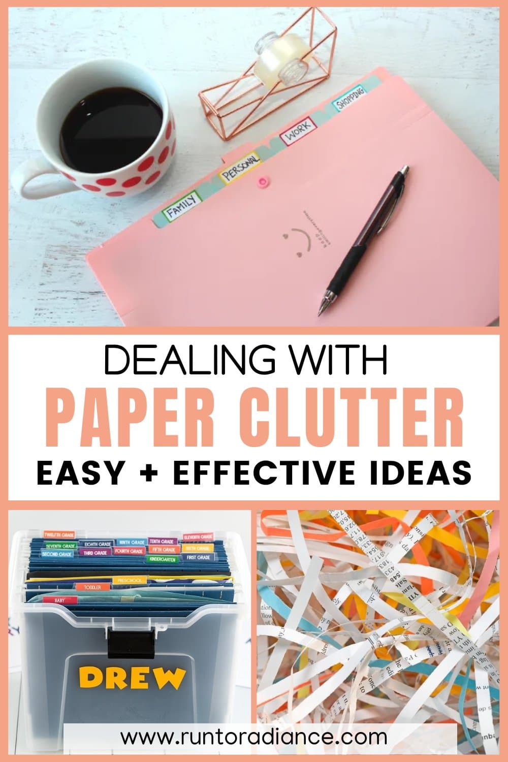 Organizing Paper Clutter: 11 Tips to Cut the Clutter! - Run To Radiance