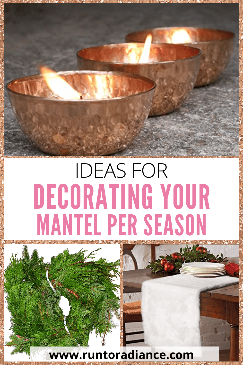 How to decorate your mantel each season - Run To Radiance