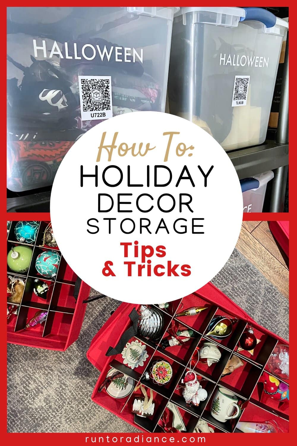 How to Organize Seasonal Decor Storage - Run To Radiance