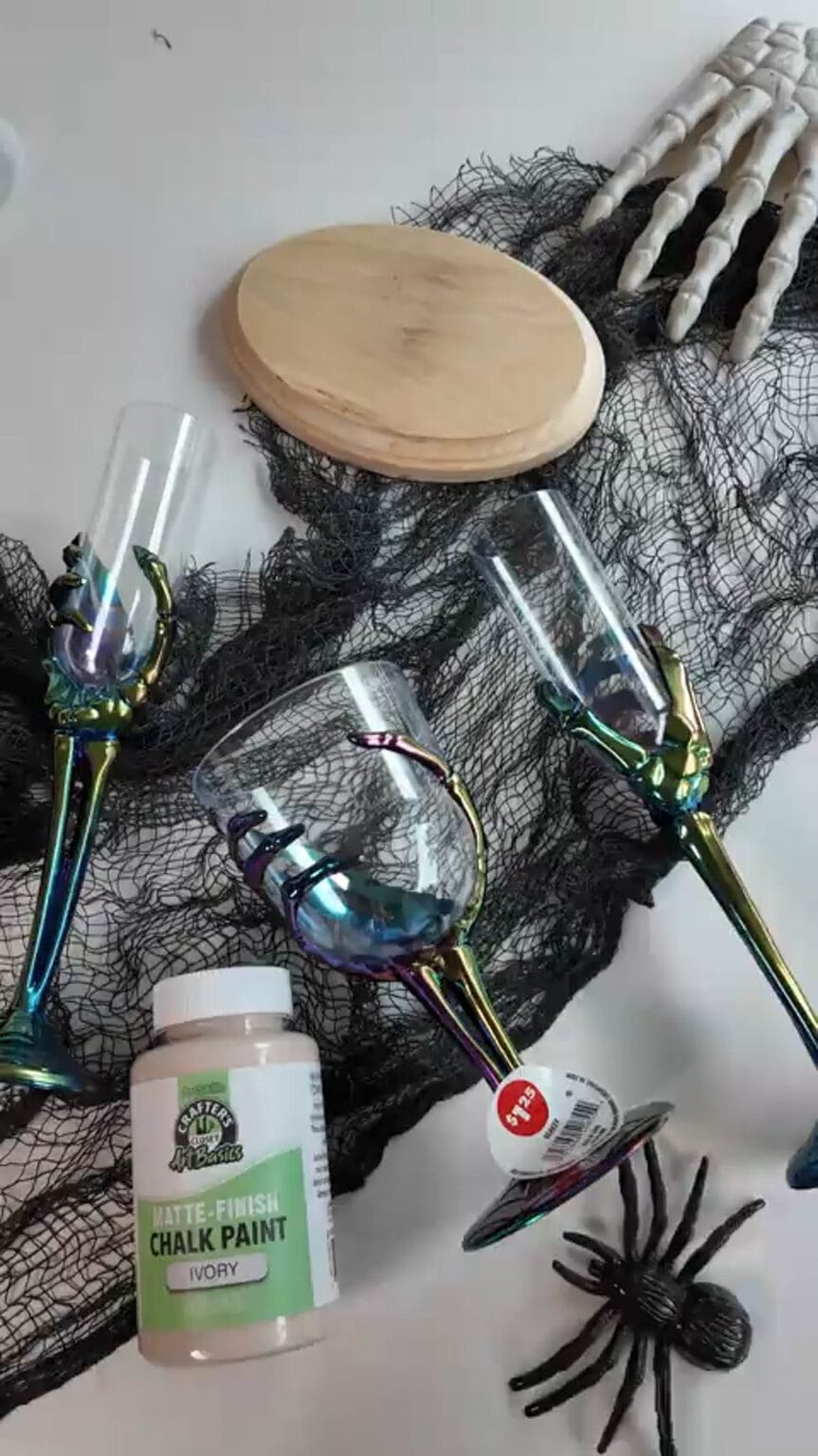 VIRAL Skeleton Hand Candle Holder (Dollar Tree Hack - 2 Ways!)