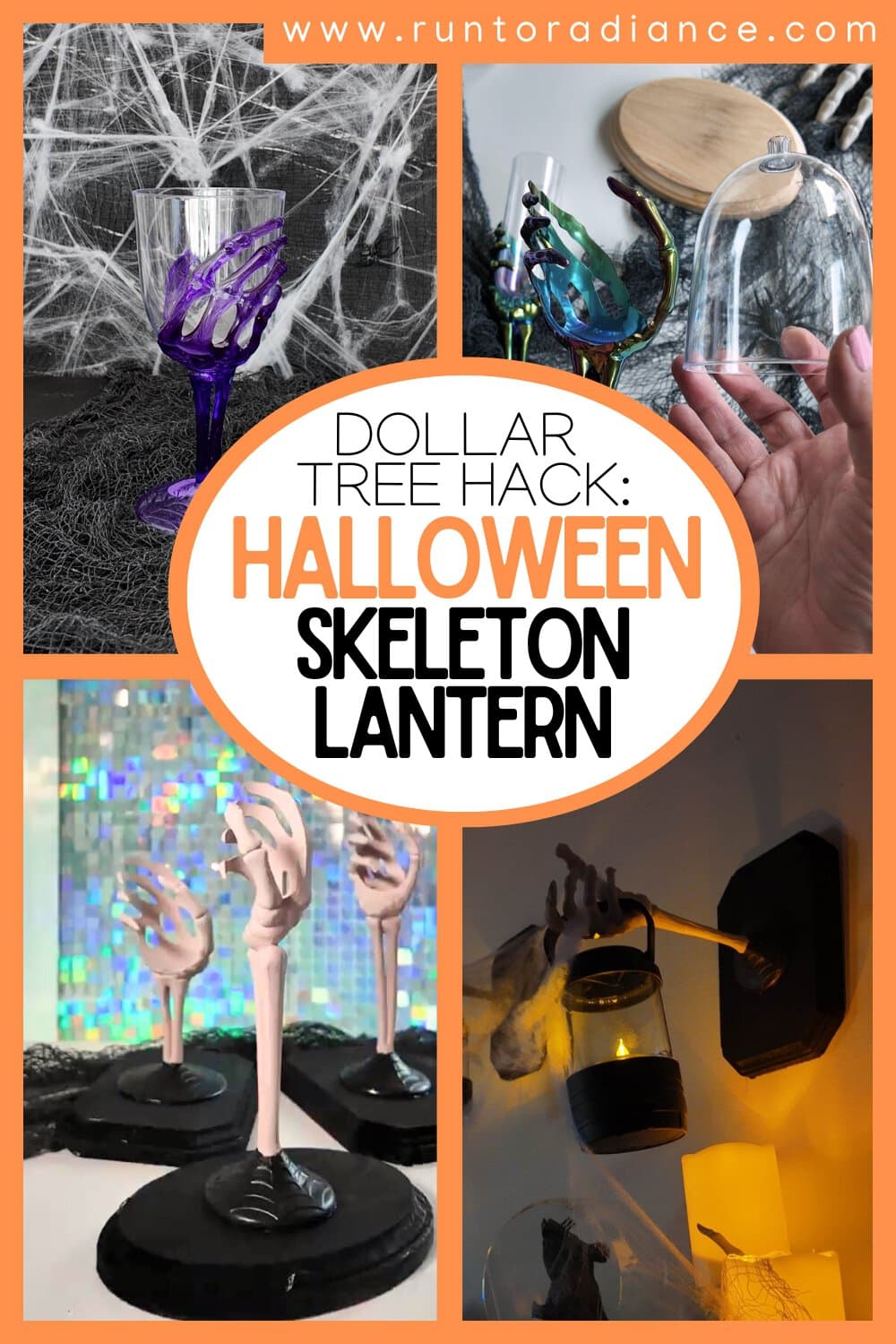 VIRAL Skeleton Hand Candle Holder (Dollar Tree Hack - 2 Ways!)