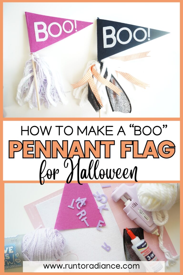 DIY Halloween Pennant (Easy Cricut Craft!)