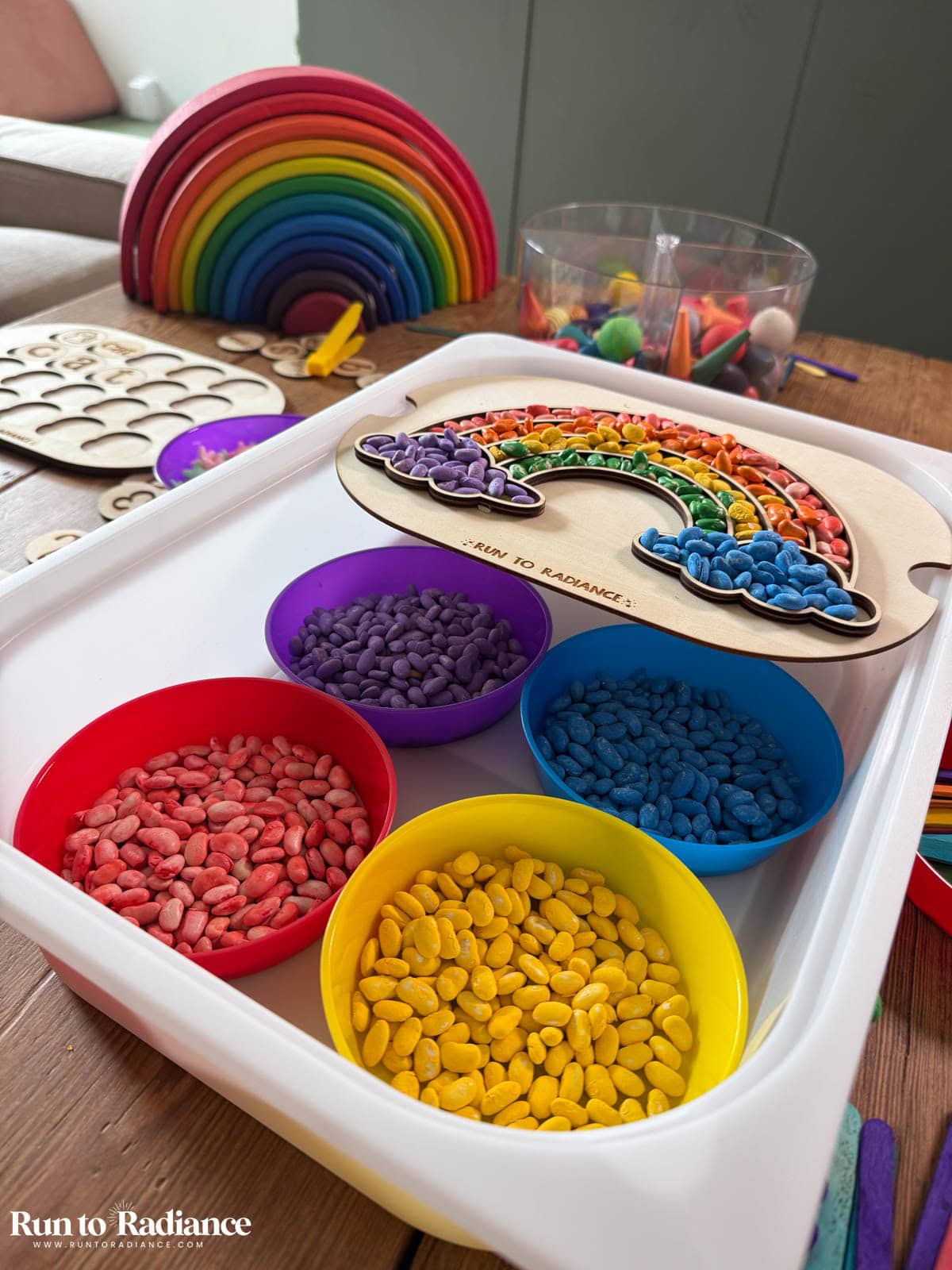 St. Patrick's Day Sensory Bin - Run To Radiance