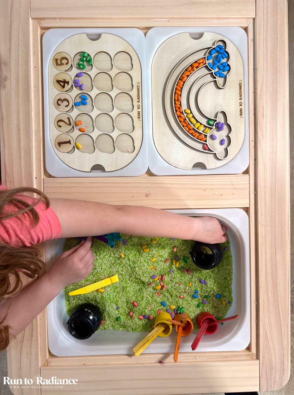 St. Patrick's Day Sensory Bin - Run To Radiance