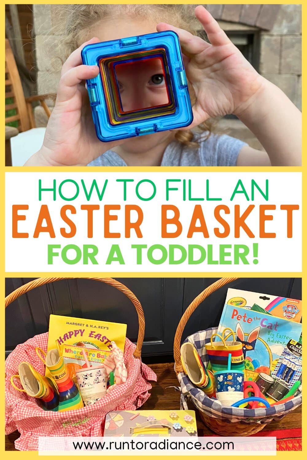 49+ Toddler Easter Basket Ideas (No Candy!) - Run To Radiance