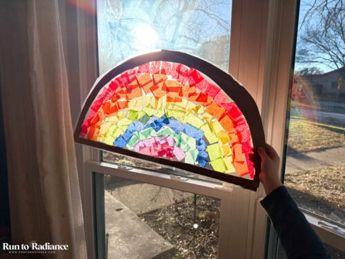 Easy Rainbow Suncatcher (Toddler-Friendly St Patrick's Day Fun) - Run ...