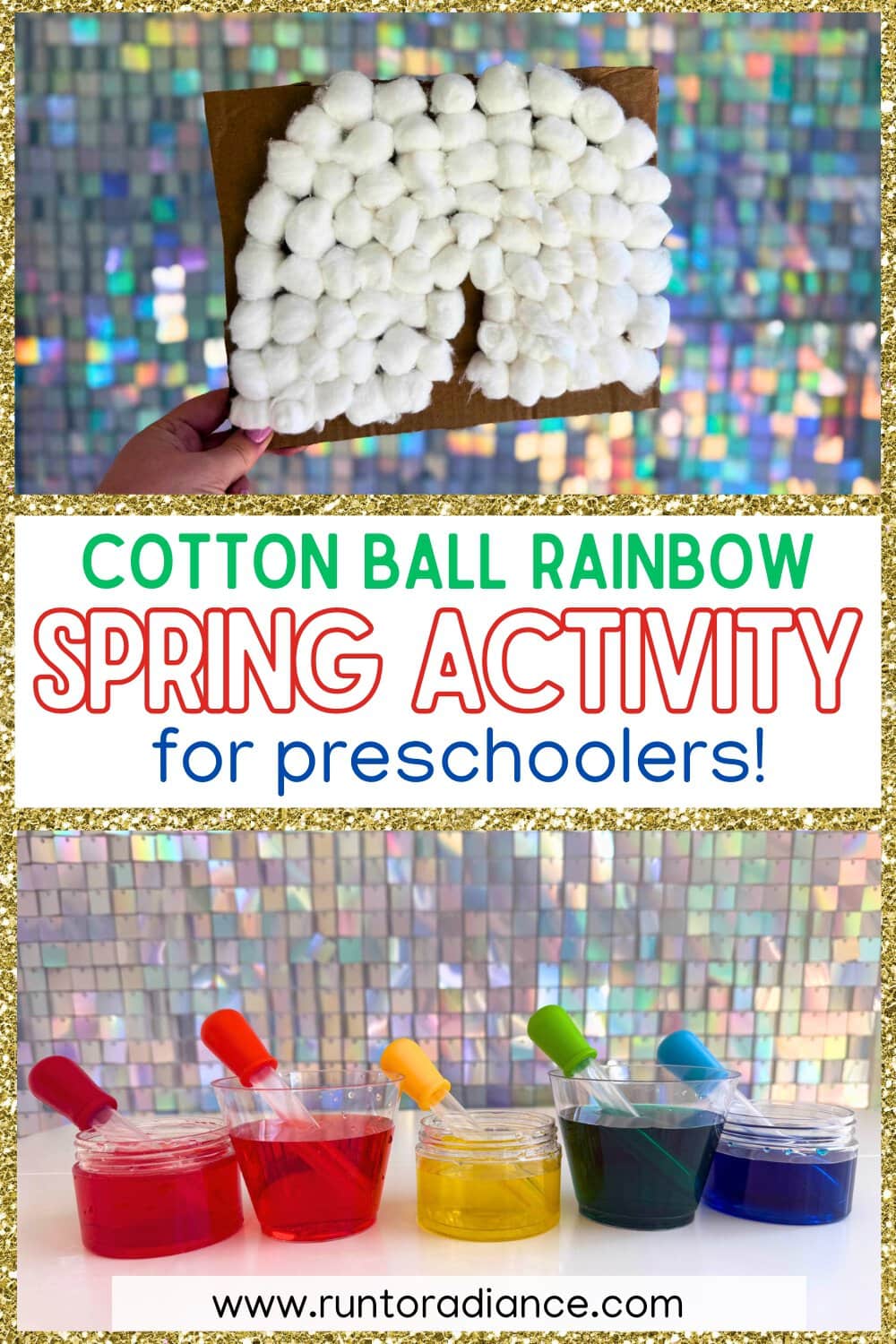 Cotton Ball Rainbow (Easy Spring Activity!) - Run To Radiance