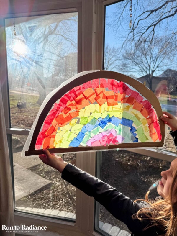 Easy Rainbow Suncatcher (Toddler-Friendly St Patrick's Day Fun) - Run ...