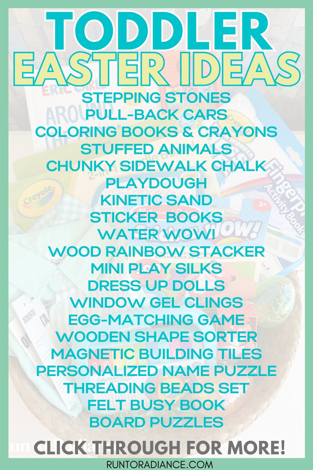 49+ Toddler Easter Basket Ideas (No Candy!) - Run To Radiance