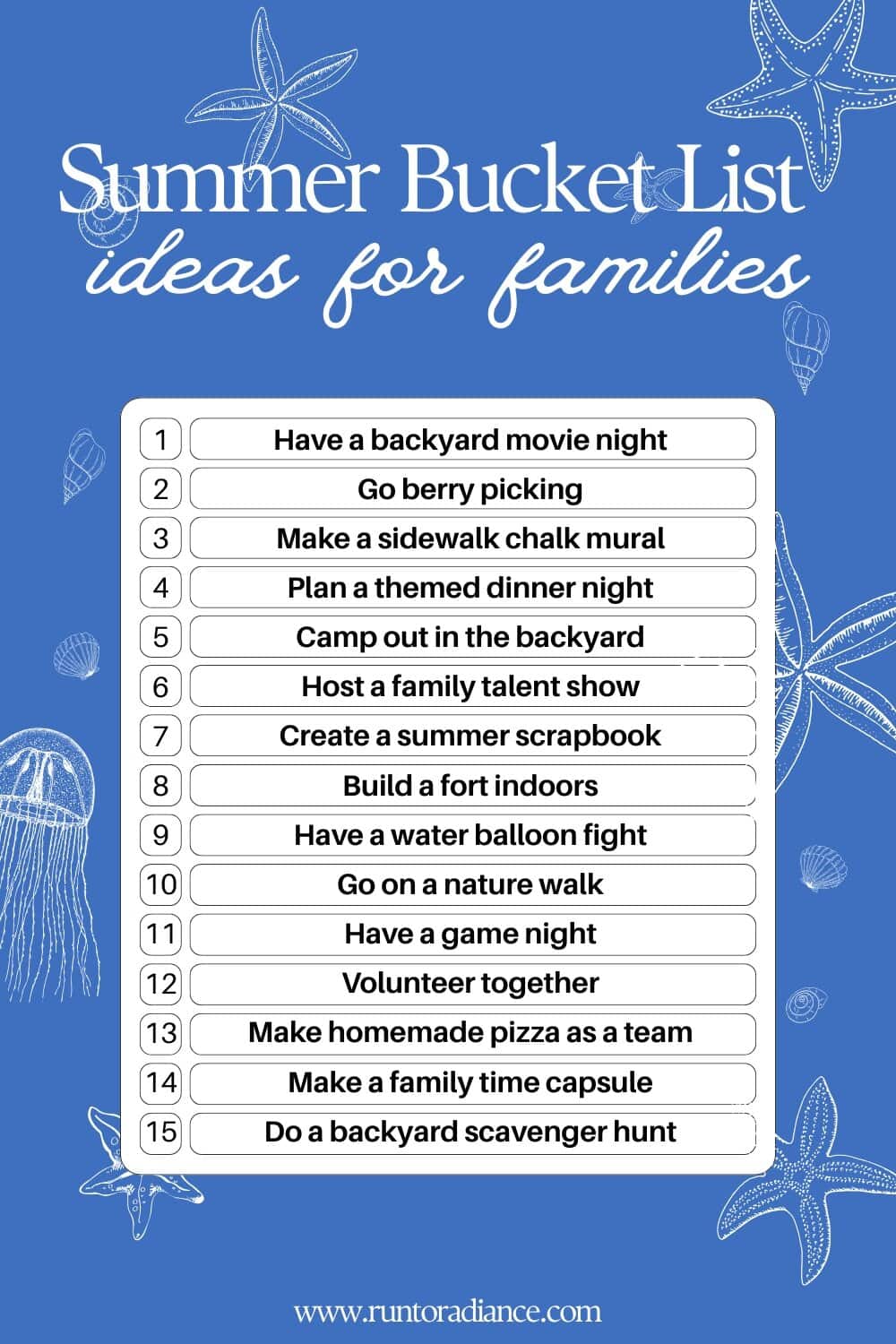 The Ultimate Family Summer Bucket List (101+ Ideas for All Ages!) - Run ...